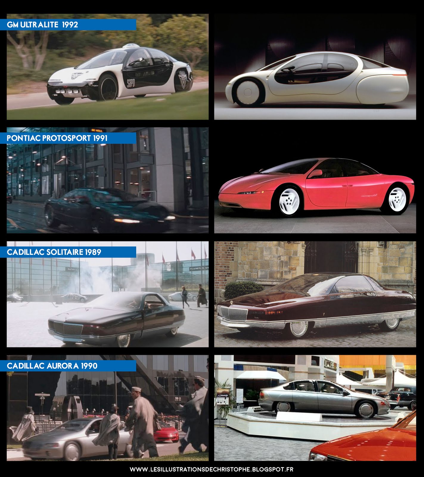 Les illustrations de christophe: Les autos de Demolition Man.