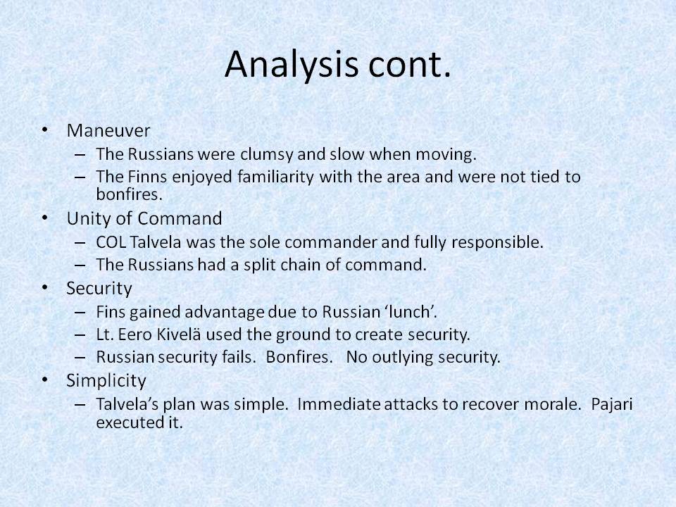 Battle Analysis: Tolvajarvi
