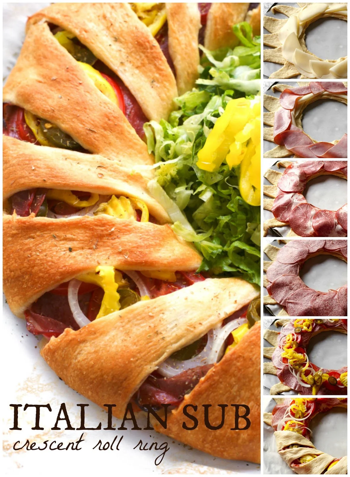 Italian Sub Crescent Roll Ring | The Two Bite Club
