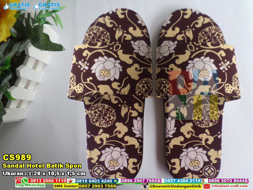 Sandal Hotel Batik Spon | Souvenir Pernikahan