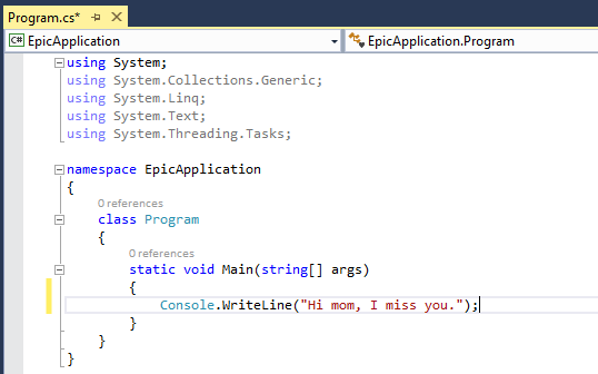 Jan David Narkiewicz (Developer): Visual Studio 2015: Displaying Line ...