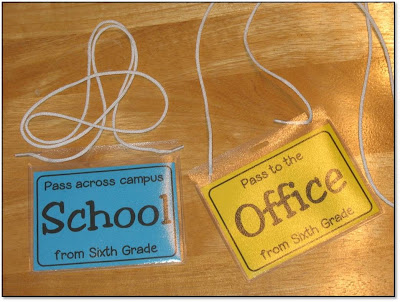 Finding JOY in 6th Grade: 28th Day: Hands-Free Passes