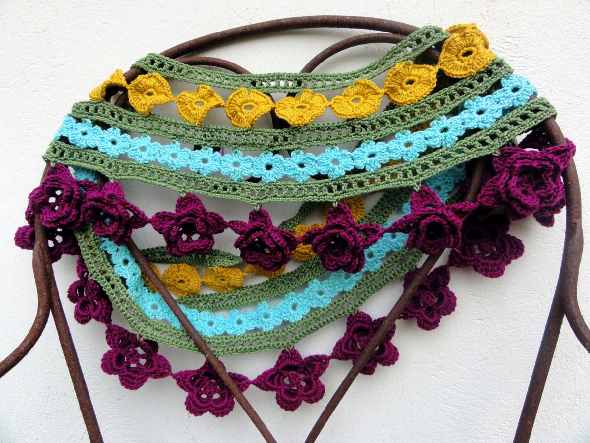 Tina's handicraft : boheme crochet blouse with flowers