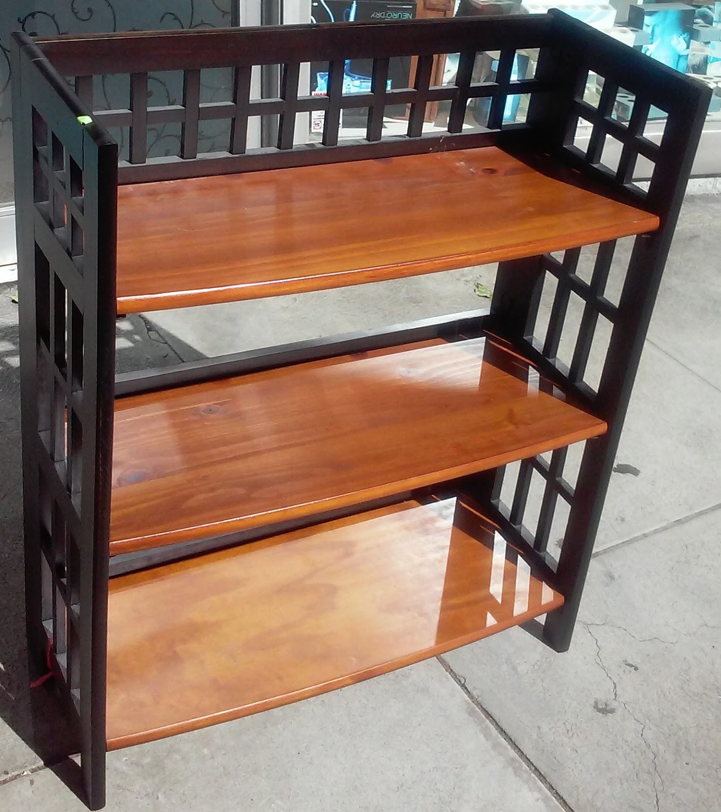 UHURU FURNITURE & COLLECTIBLES: SOLD Modern Asian Folding Shelf - $35