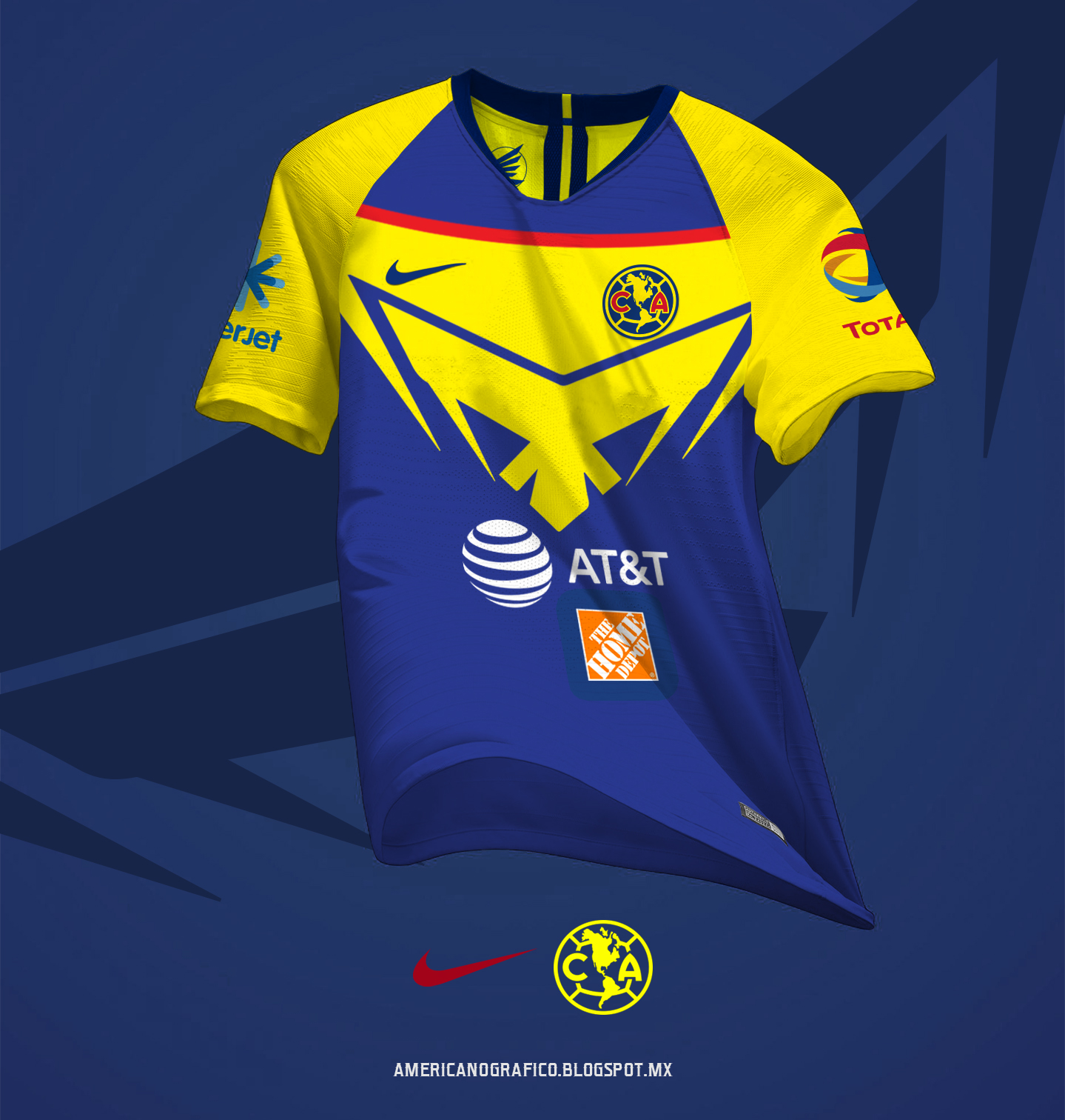 AMERICAnografico: Jersey Nike Club América Mod. 140818