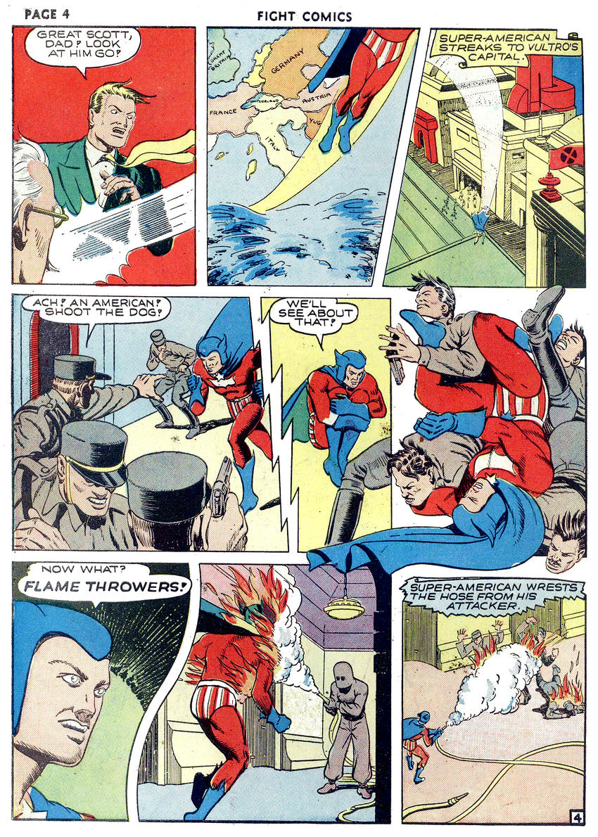 Pappy's Golden Age Comics Blogzine: Number 2017: Hitler with a handlebar