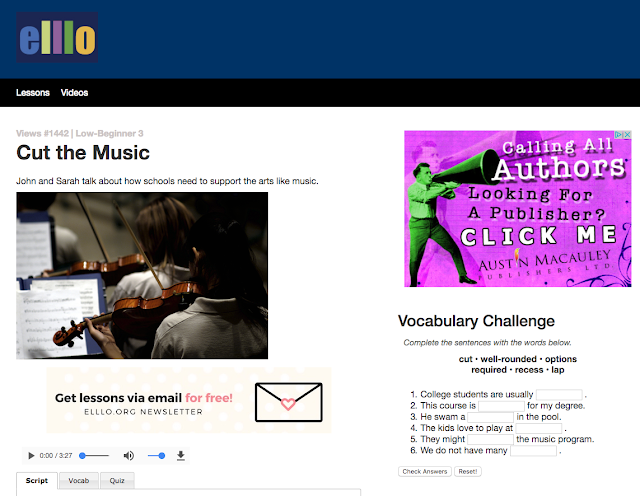 CELPIP Listening Sites - Elllo