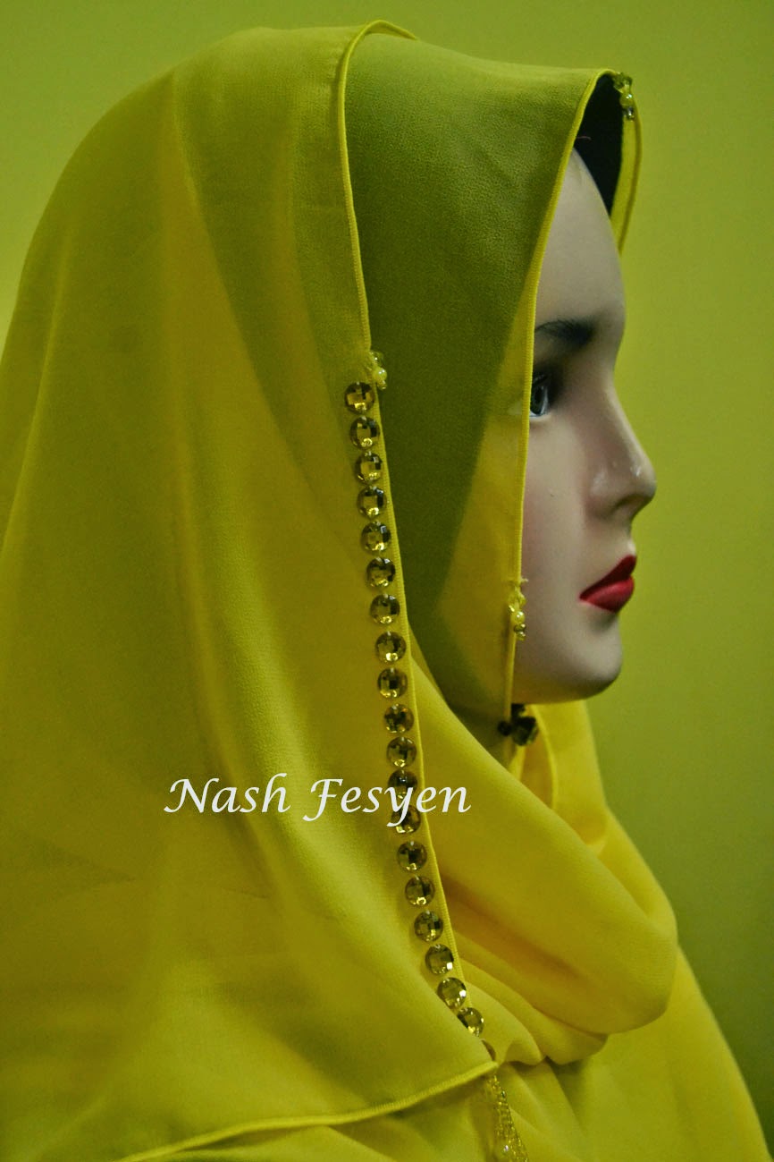 Nash Fesyen: Shawl Jahit Manik