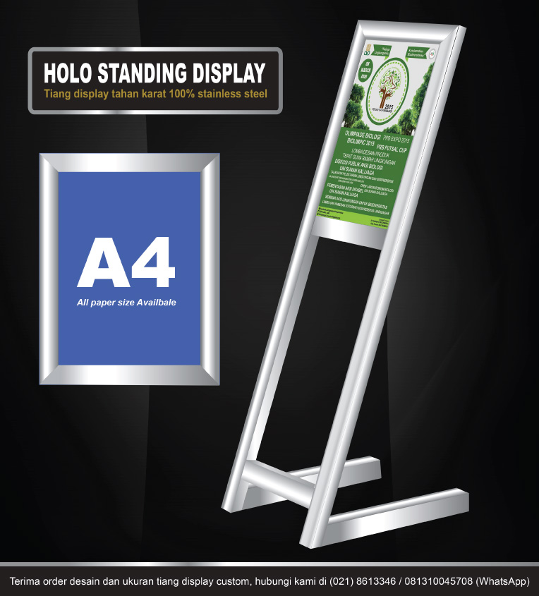 Floor stand (tiang display stainless holo segi empat) - Refrensi Produk ...