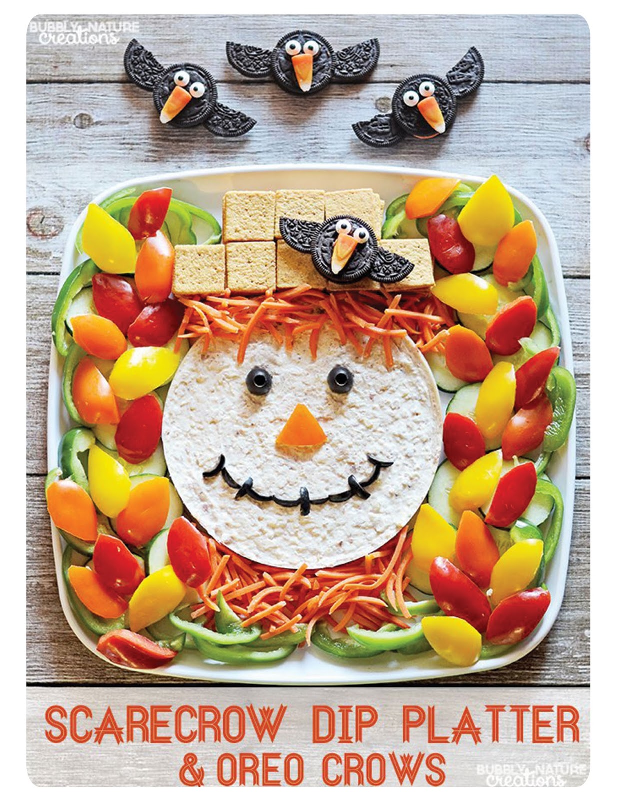 It's Written on the Wall: Fun Scarecrow Dip Platter w/Oreo Crows! Gotta ...