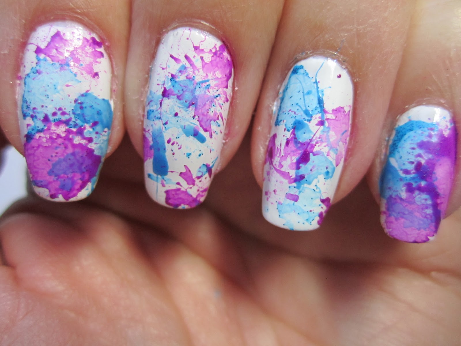 Colorsplash Nails: Teal Tuesday: Splatter Tealicure
