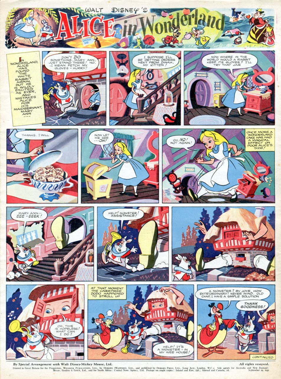 Vintage Disney Alice in Wonderland: Mickey Mouse Weekly #594 from ...