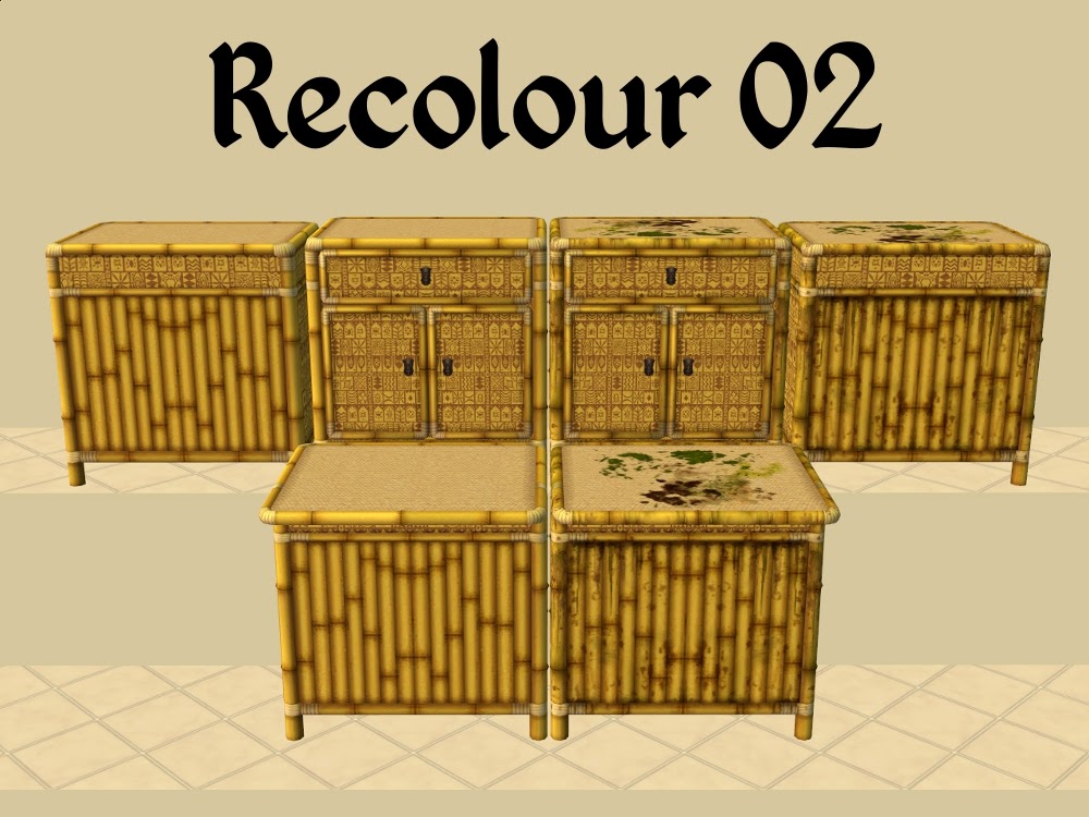 TheNinthWaveSims: The Sims 2 - Tiki Island Counter Recolours.