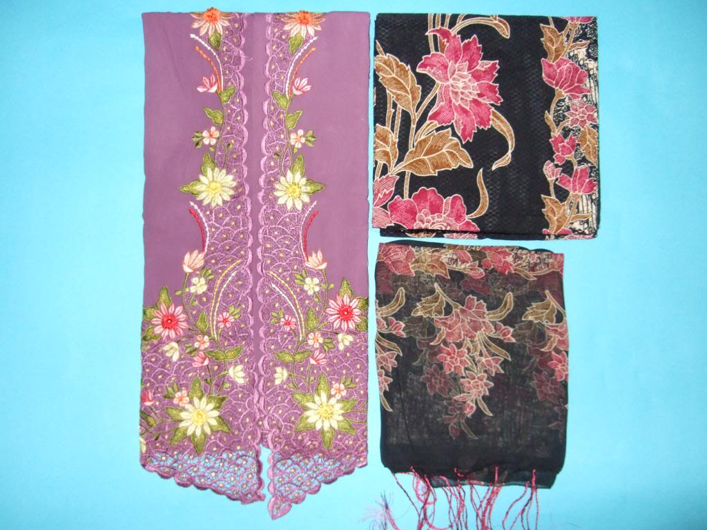 Blaus & Jubah Collection: Kain Sulam Bunga Timbul Eksklusif (Baju ...