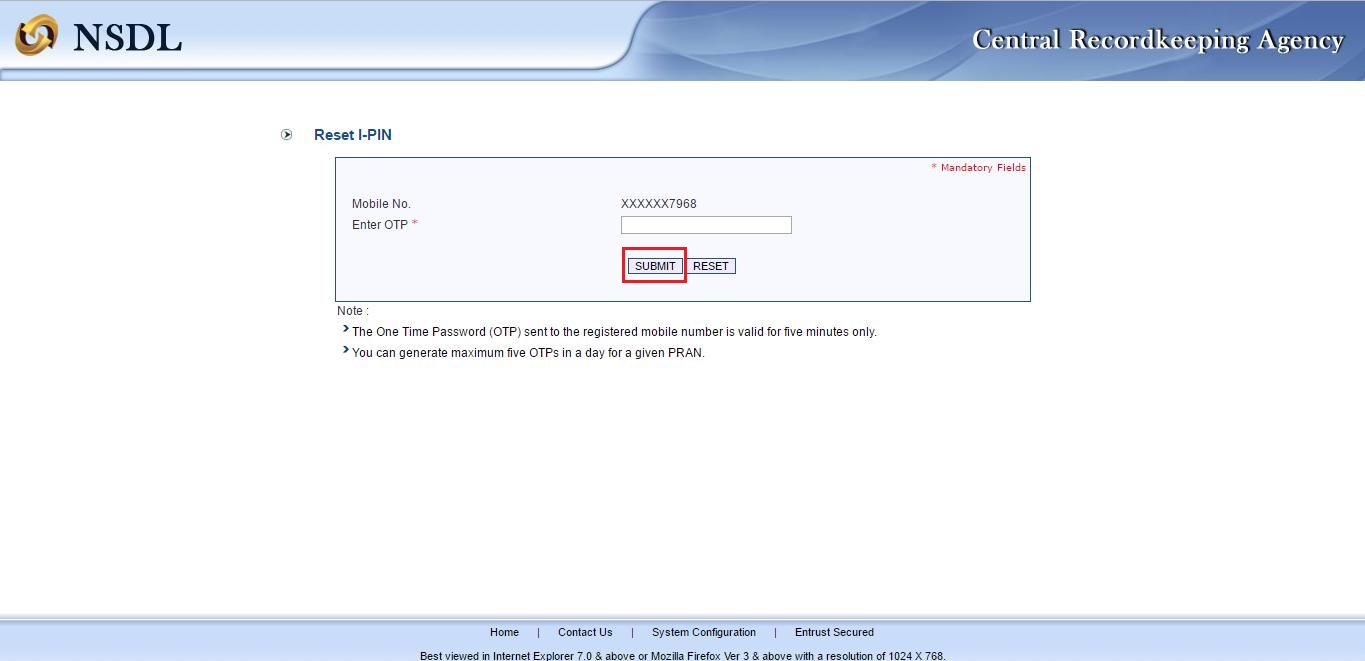 CPS:GET NEW PRAN PASSWORD WHEN FORGOT PASSWORD ~ venkatbta
