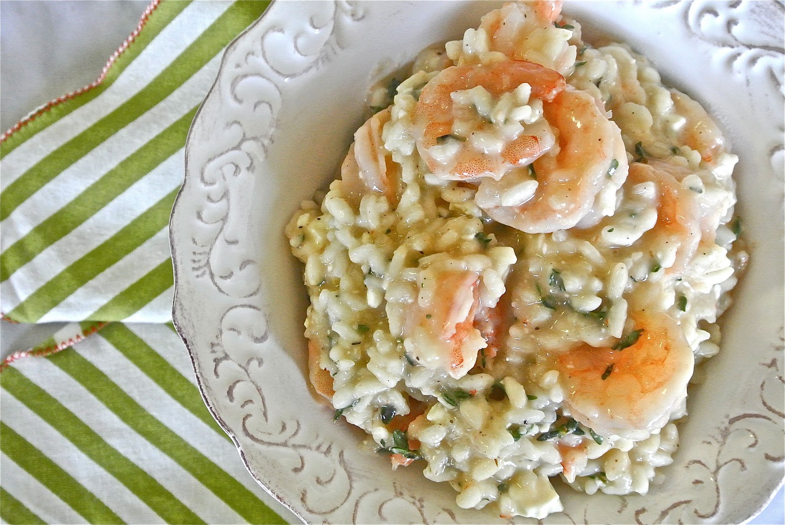 The Barbee Housewife: Shrimp, Thyme, and Feta Risotto