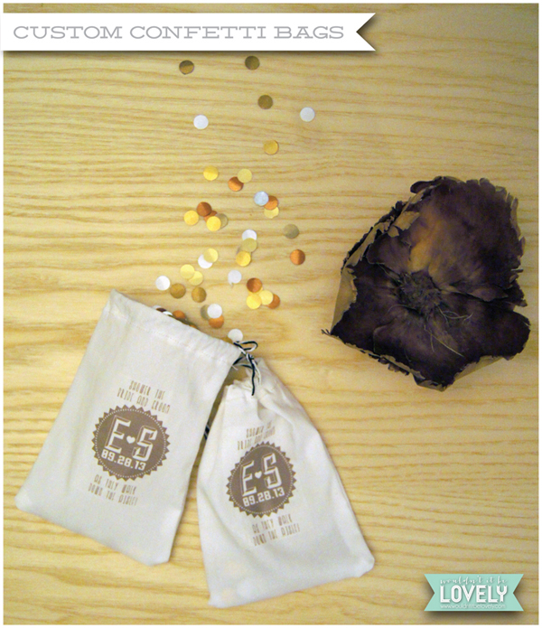 Wouldn't it be Lovely: Custom Wedding Confetti Bags