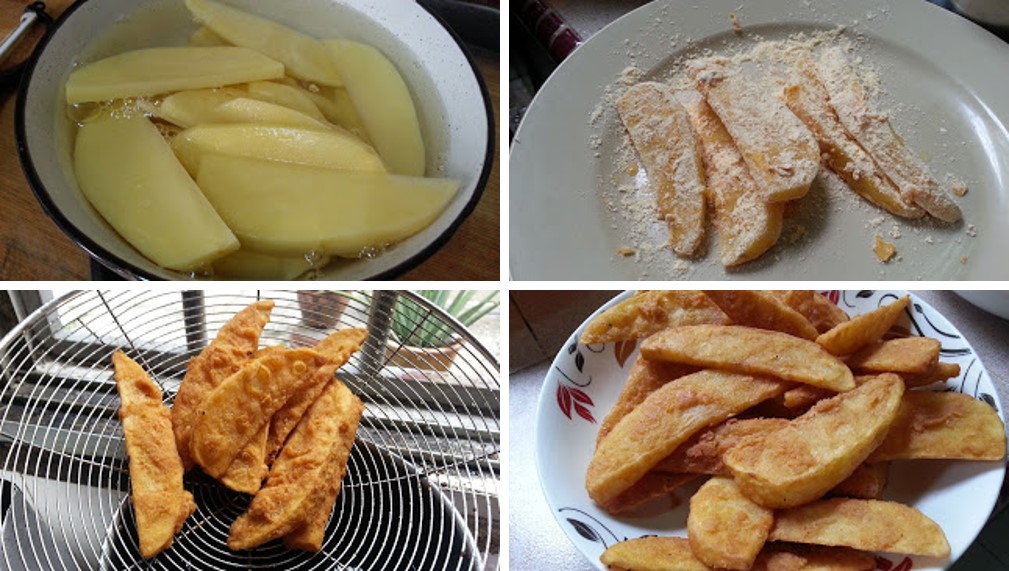 【原来 Cheesy Wedges 做法那么简单! 】尤其是那独特的 Cheese 酱~超Yummy呐! 绝对不输给 KFC~