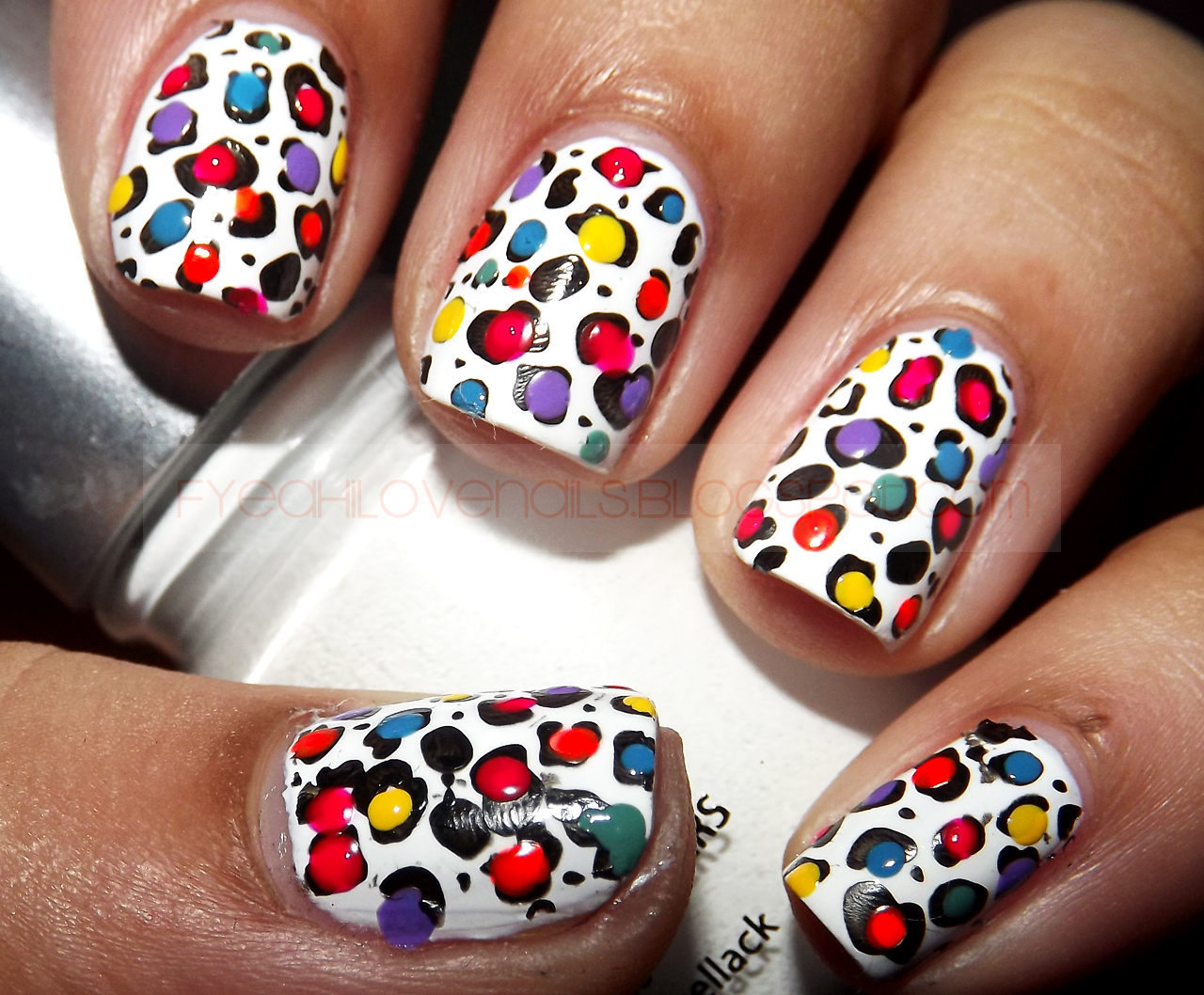fyeahilovenails: Rainbow Leopard Nails