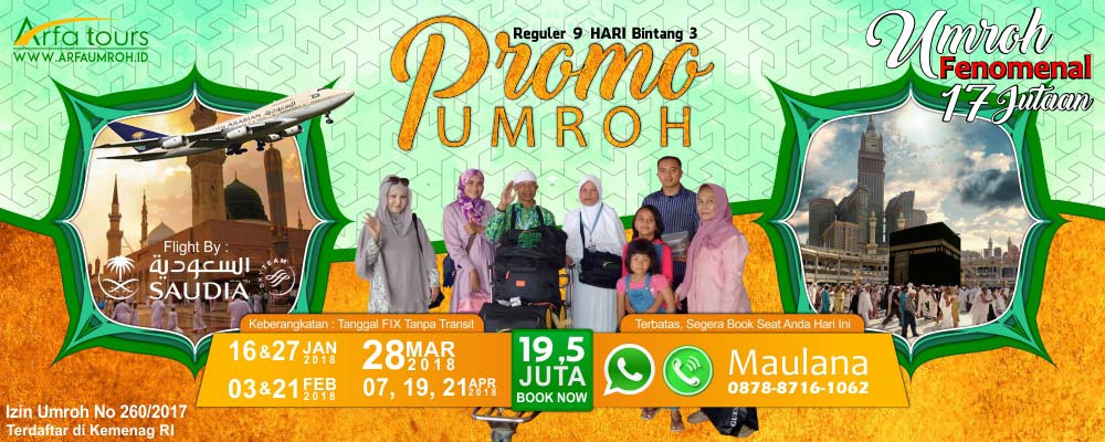 Paket Umroh Murah 2018, Biaya Promo Jakarta Bekasi Bintaro | Arfa Tour