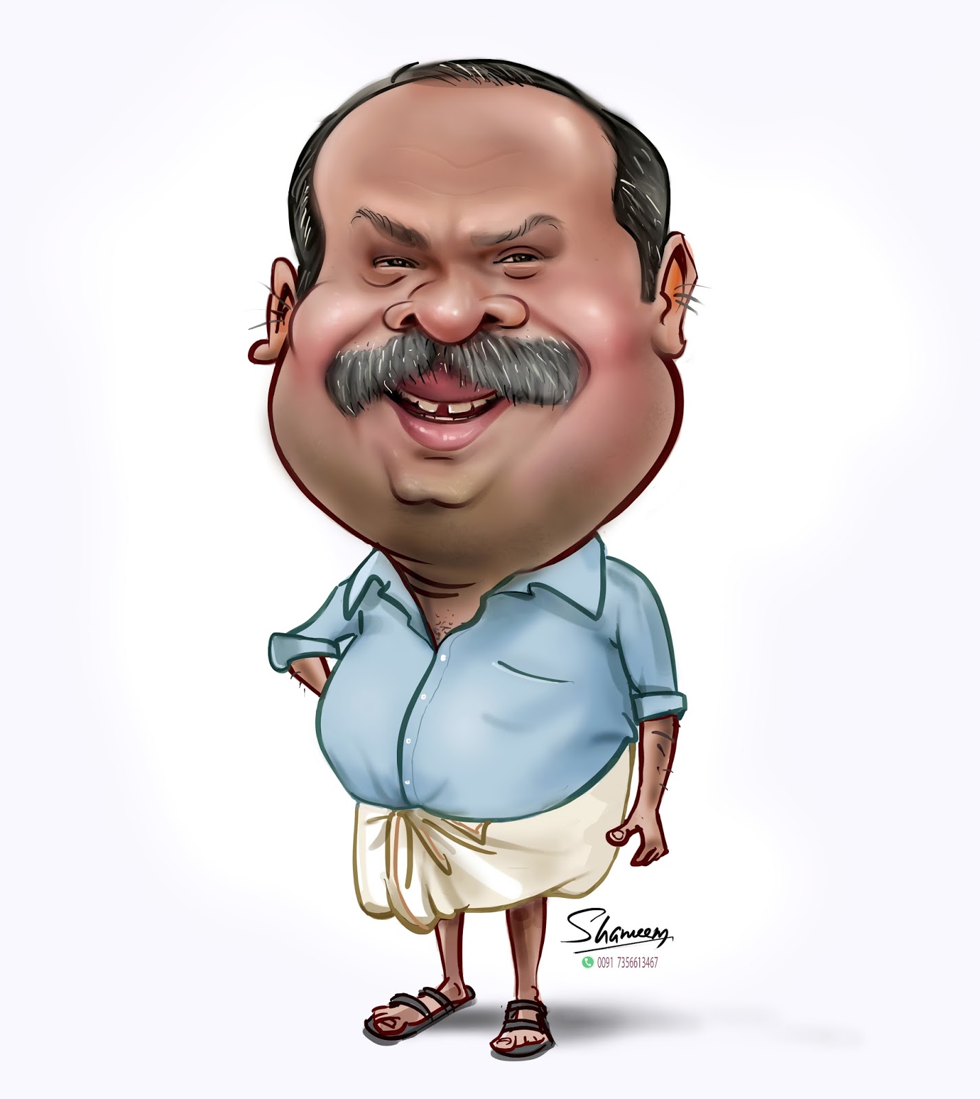 Creative Artist. Shameem : alancier malayalam actor caricature
