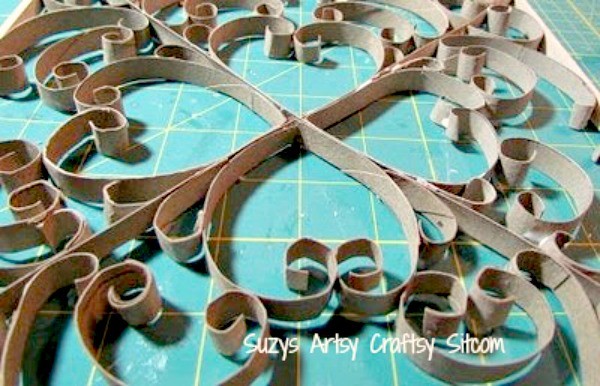 Wall Art Made From Recycled TP Tubes - Handy DIY