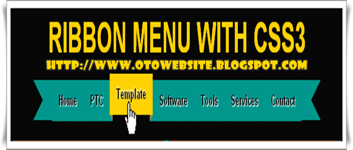 Ribbon Menu With CSS3 | Oto Website