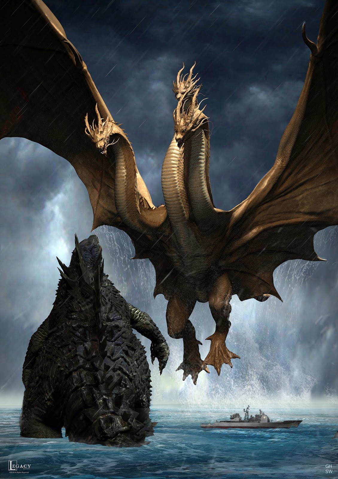 Godzilla: King of the Monsters Concept Arts | Computer Graphics Daily News