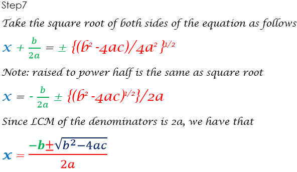 Quadratic equations – derivation of quadratic equation formula using ...