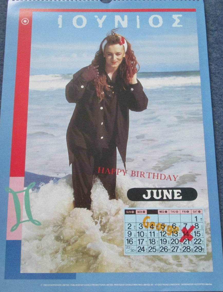 Top Of The Pop Culture 80s: Culture Club 1985 Calendar