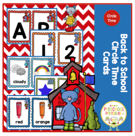 Back to School Circle Time Cards ~ Preschool Printables