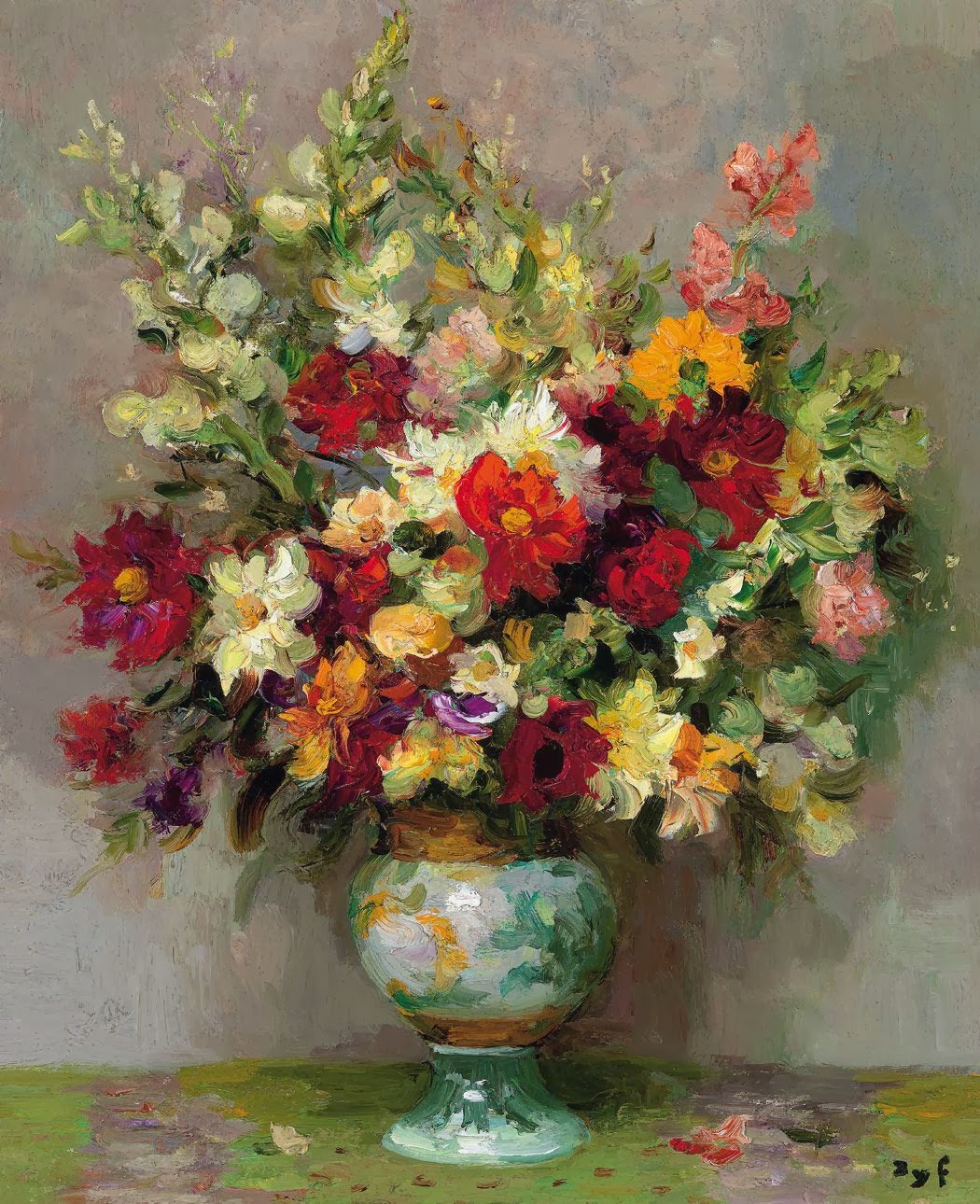 The Impressionist flowers. French painter Marcel Dyf (1899-1985 ...