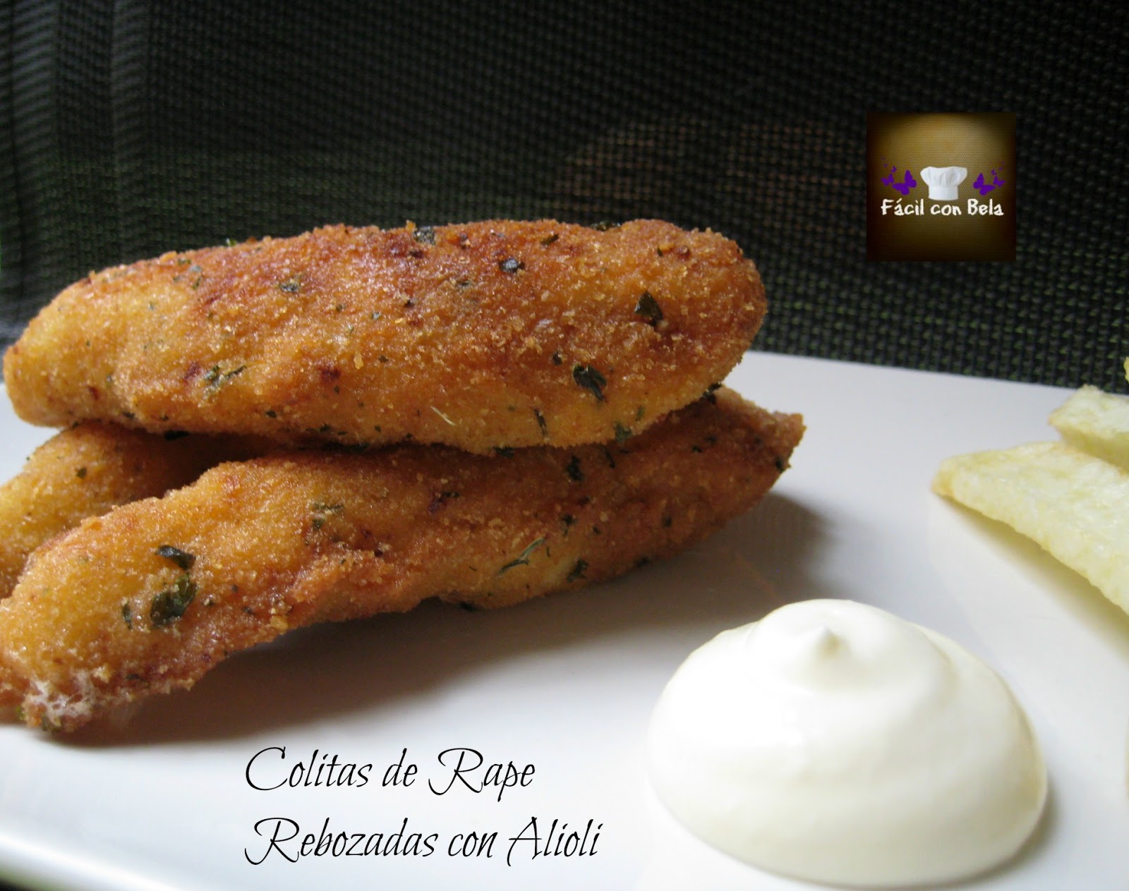 COLITAS DE RAPE REBOZADAS CON ALIOLI - Recetas Fácil con Bela