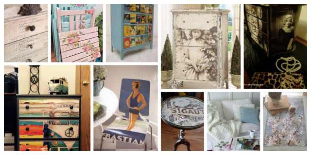 Decoupage σε Έπιπλα | SOULOUPOSETO