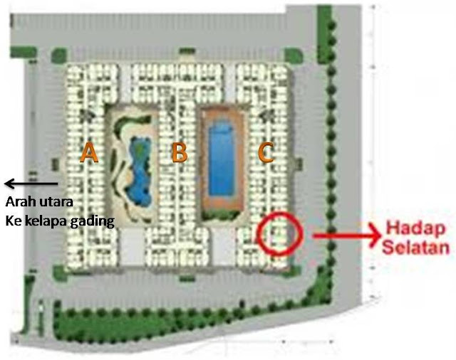 Apartemen Gading Icon: Site plan apartemen gading icon the rosewood