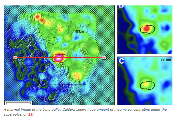Earthquake Prediction: The amount of magma in the Long Valley Caldera ...
