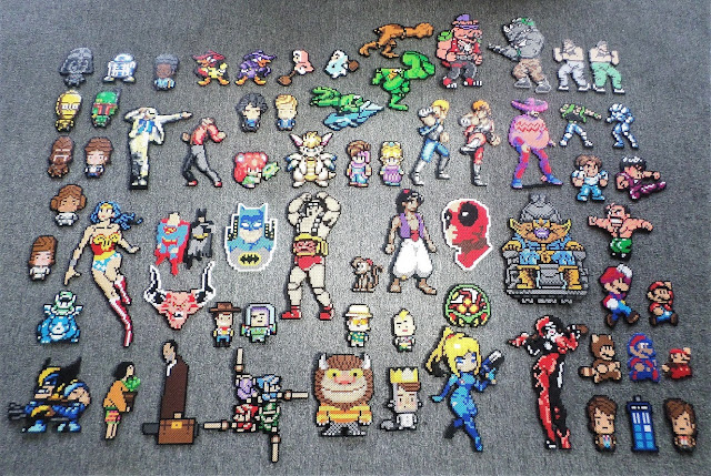 Long Black Fingers : Double Dragon Arcade Perler Beads