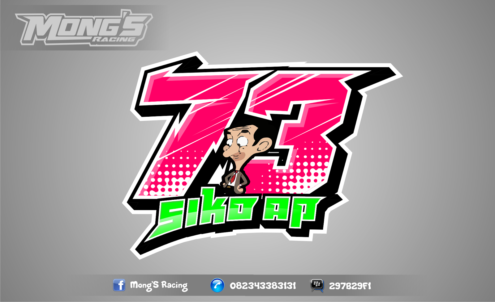 Mong'S Racing: DESAIN NOMOR START ROAD RACE / DRAG BIKE