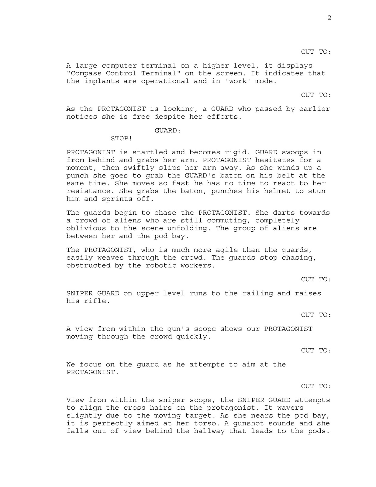 Deanna Crisbacher : From Script to Screen: Script Draft II