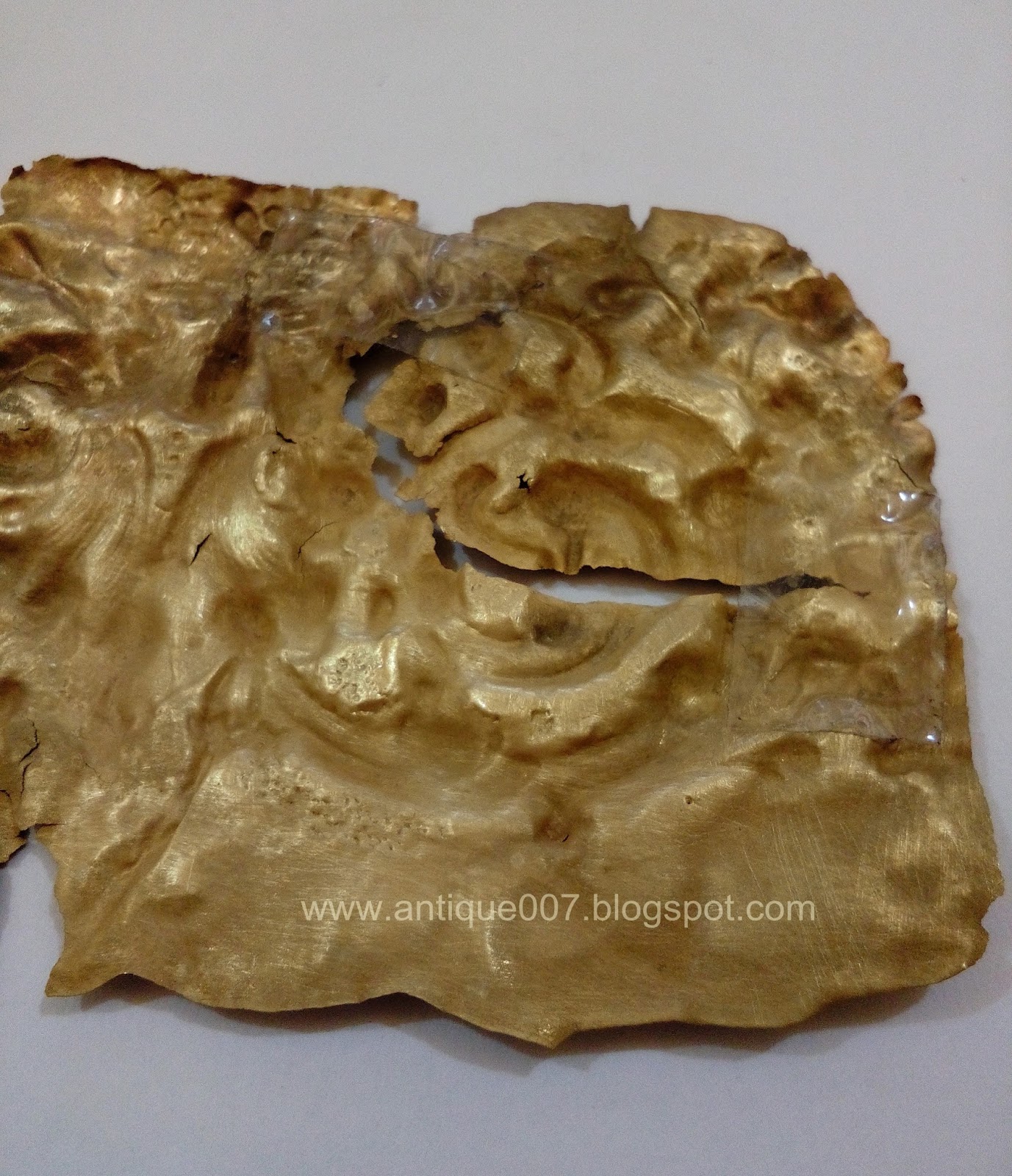 ANTIQUE: "Ancient Gold Plates " Hindu Buddhist - Figure of Vishnu ...