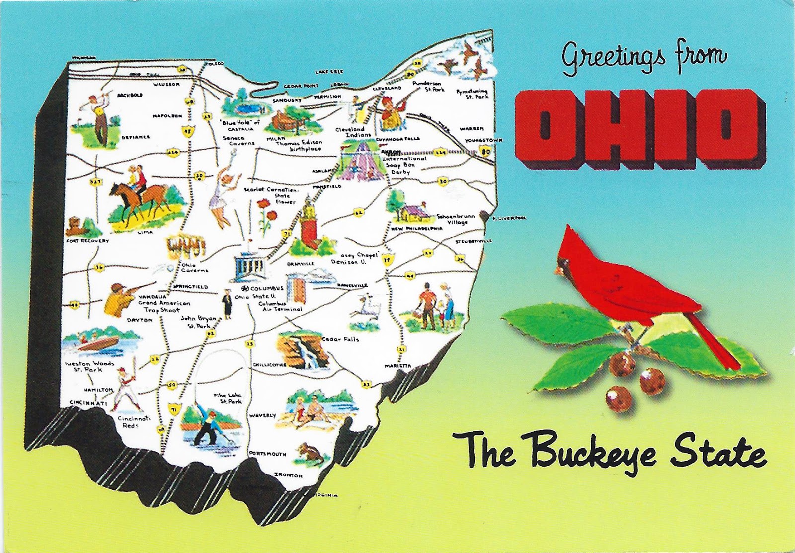 Free Printable State Postcards