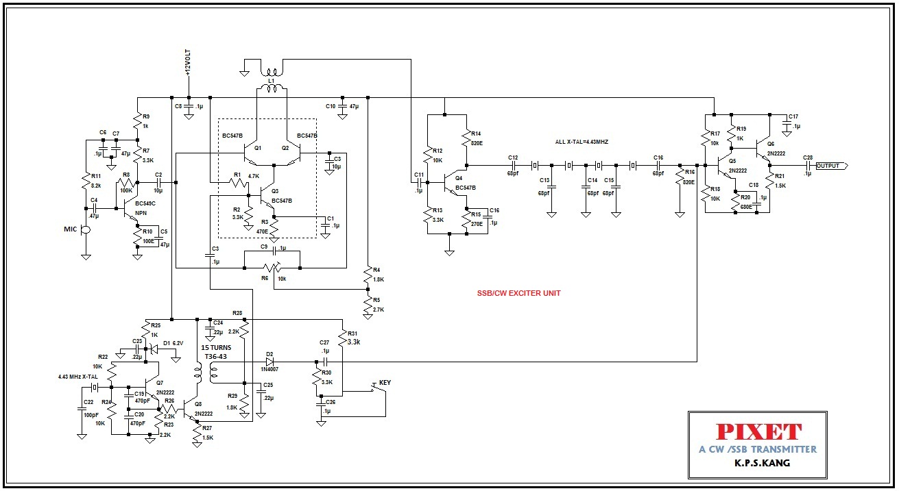 Small Wonder QRP: PIXET- AN H.F. CW/SSB TRANSMITTER-I