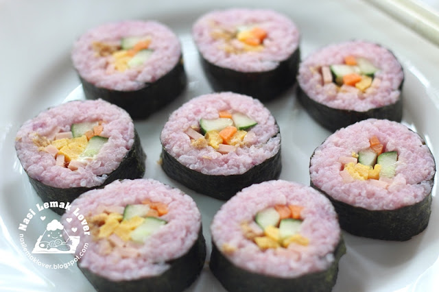 Nasi Lemak Lover: Purple Sweet Potato Sushi 紫薯寿司