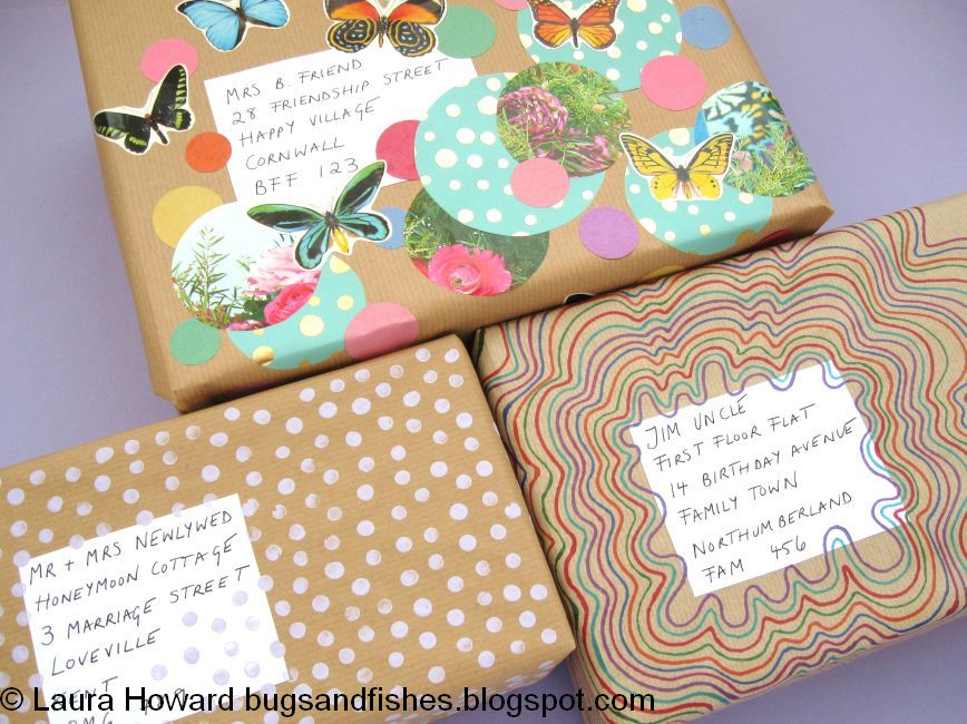 Bugs and Fishes by Lupin: 3 Creative Ideas for Decorating your Parcels