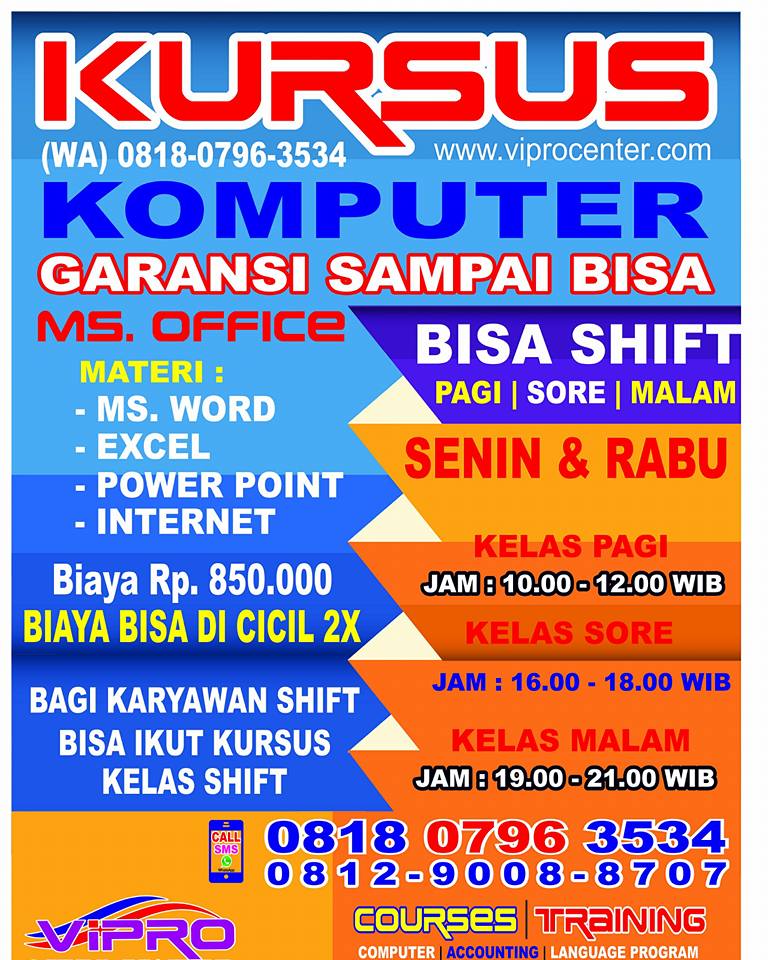 Tempat Kursus Komputer di Bekasi Timur garansi Sampai Bisa dan ...