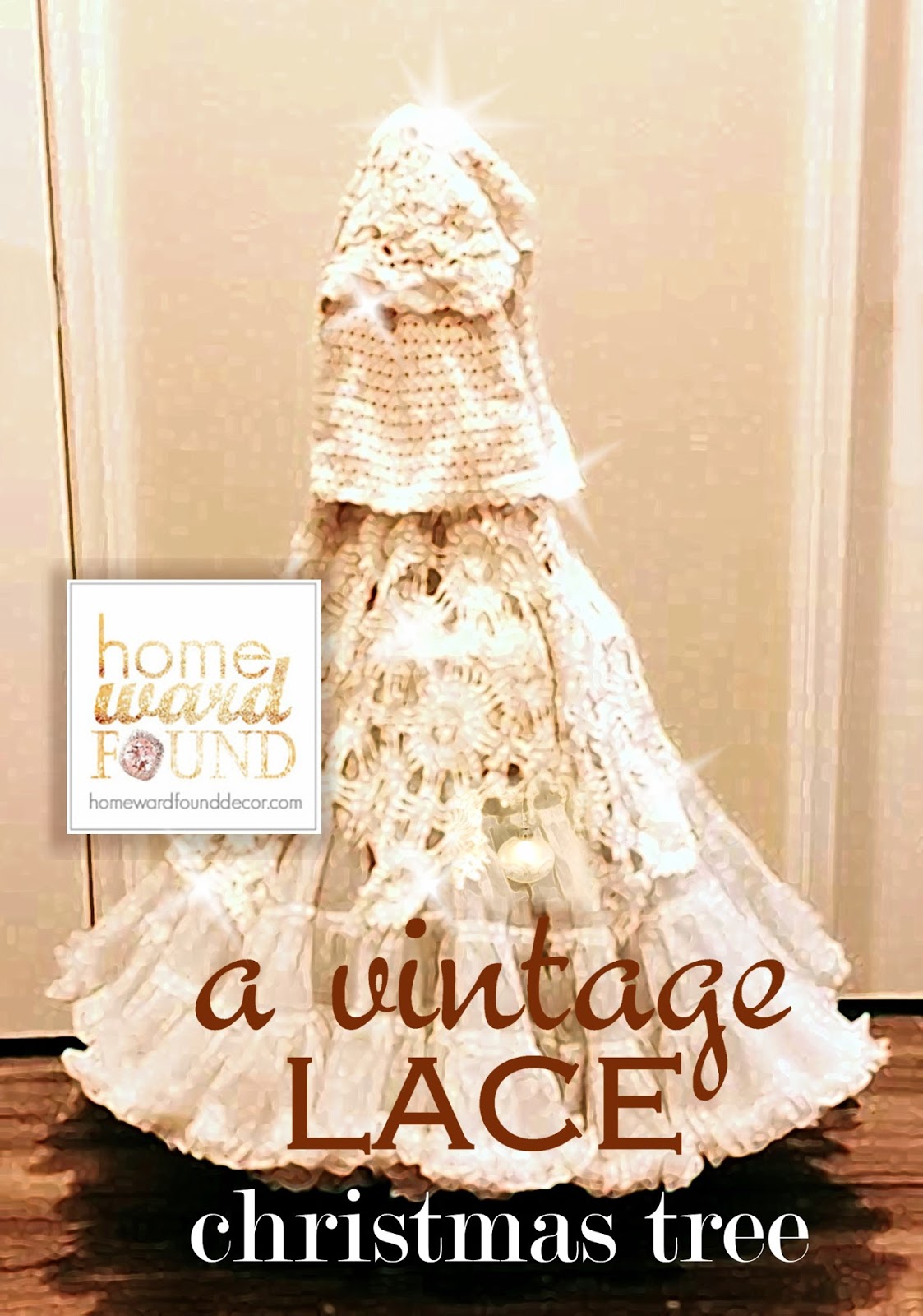 Vintage Lace Christmas Tree homeward found decor