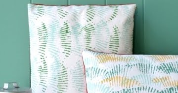 Print on Fabric with Real Shell Stamps -For Pillows, Sheets & more