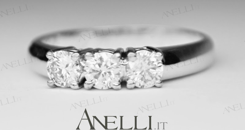 Anello Trilogy: Anello Trilogy Classico con 0,51 carati F-VS1