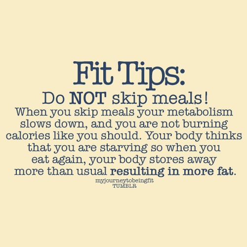 Don't Skip Meals ~ Fit Club United