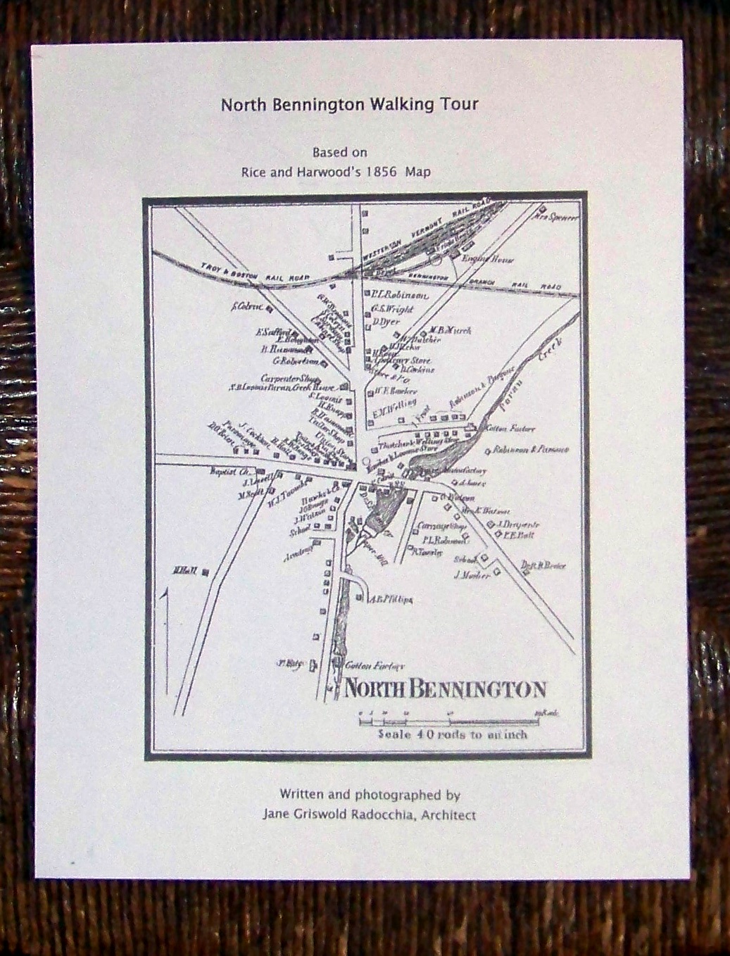 Jane Griswold Radocchia: The 1856 map of N. Bennington, Vermont